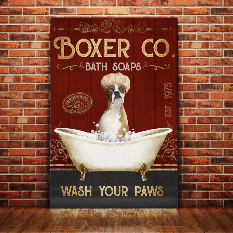Boxer Dog Bath Soap Company Poster FB0702 85O34 – Eviral Store