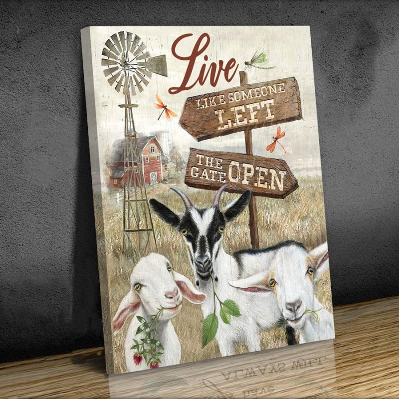 CANVAS - Goat - Live Like Someone Left The Gate Open - Goat Canvas ...